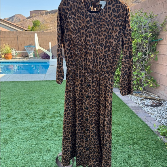 Lew Magram | Dresses | Vintage Lew Magram Leopard Print Midi Dress ...